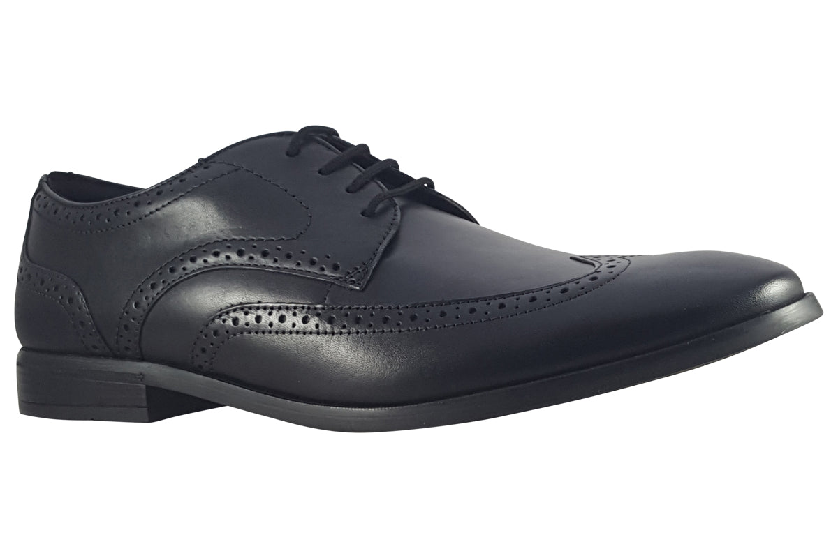 Clarks Brandon Limit Black Leather Mens Shoes – McConnell Shoes
